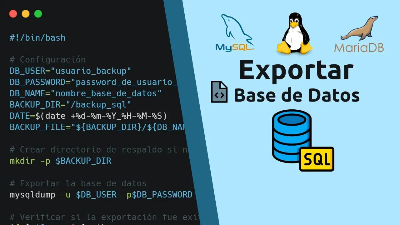 Respaldo automático de Bases de Datos MySQL/MariaDB con Bash - Maxi Zamorano